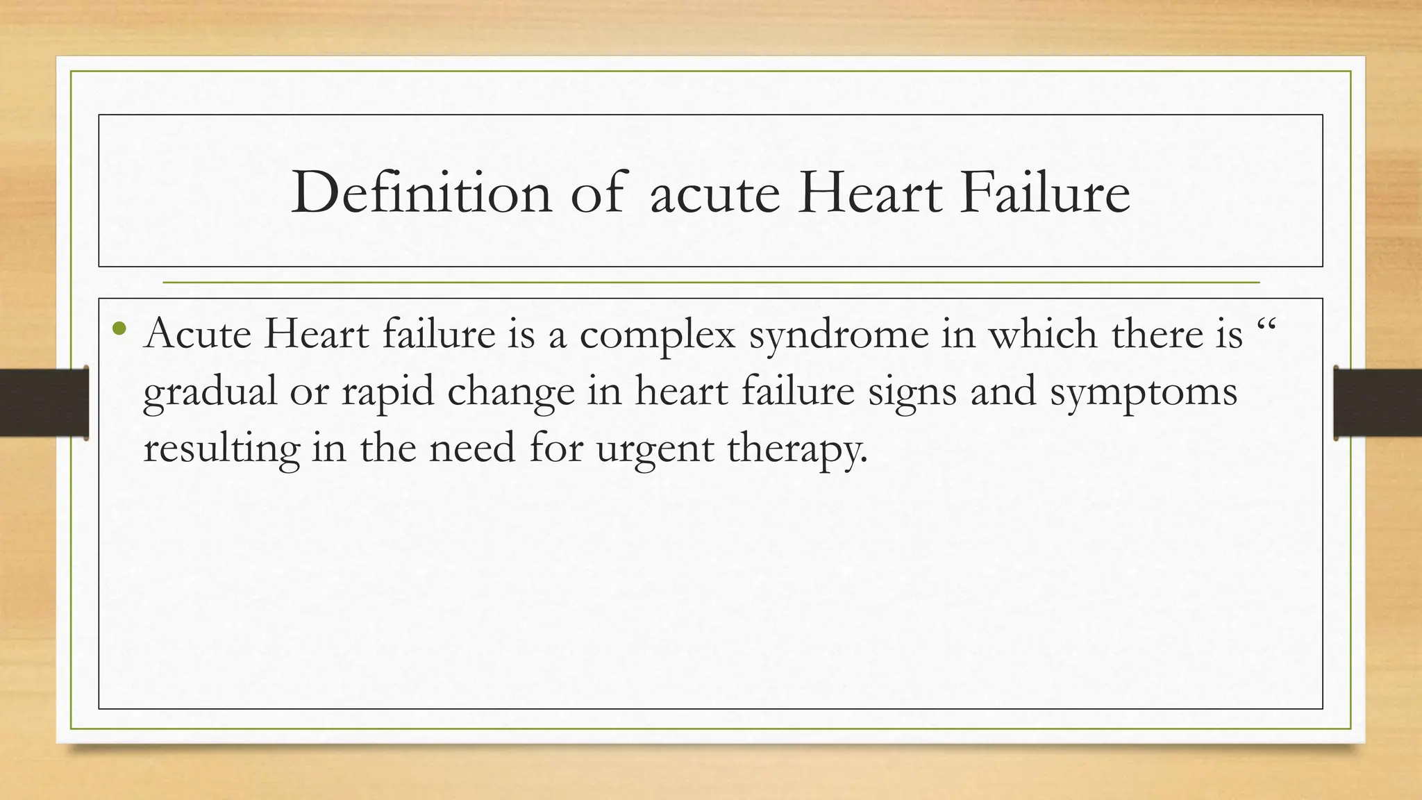 Acute Heart Failure presentation by Dr Chikondi Malobe | PPT