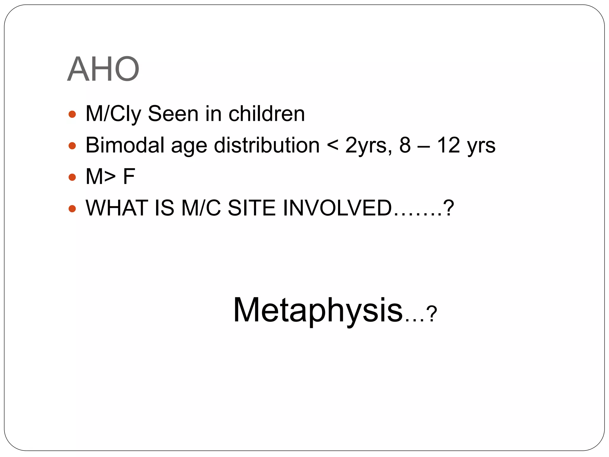 Acute hematogenous osteomyelitis | PPTX