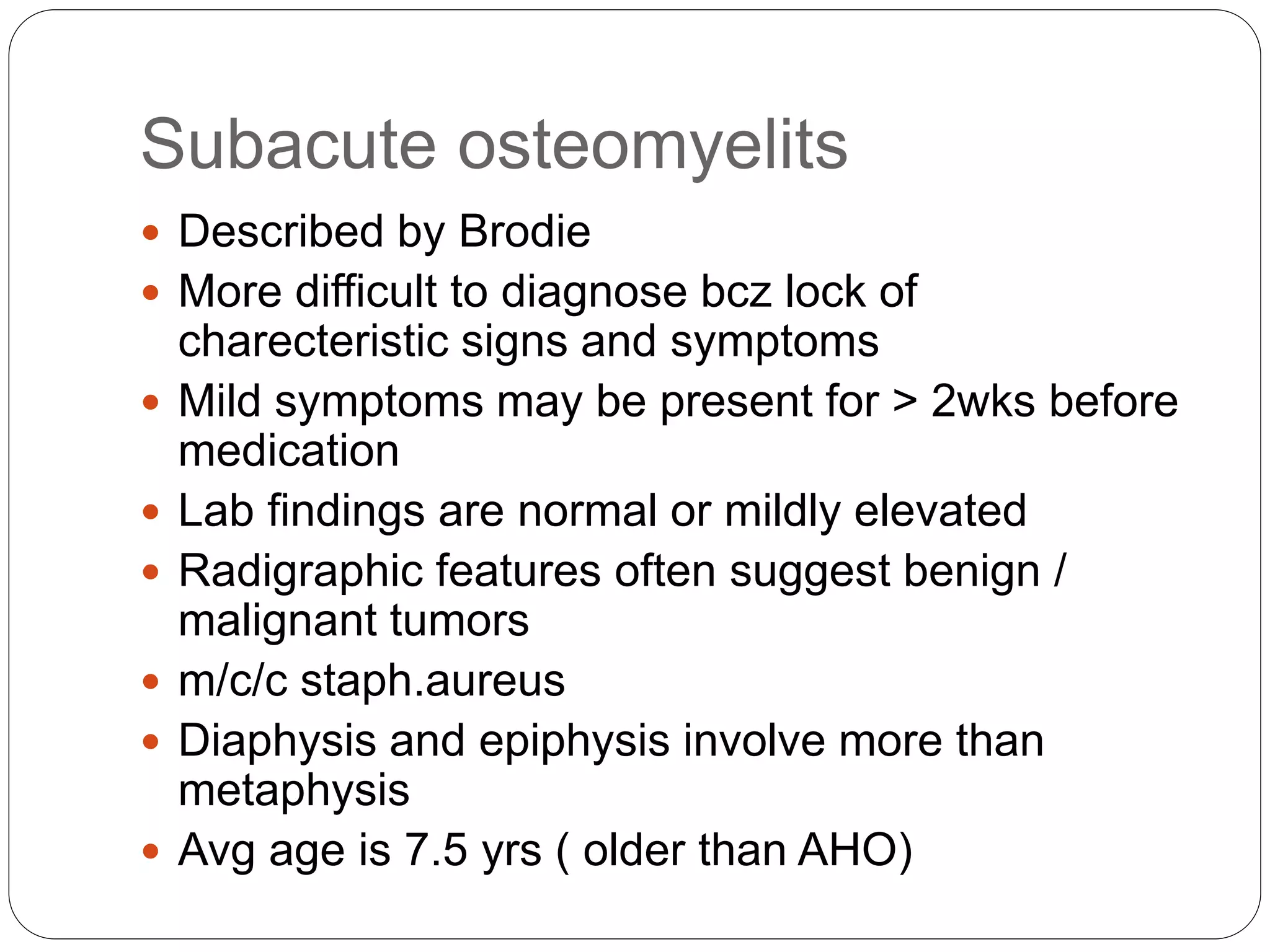 Acute hematogenous osteomyelitis | PPTX