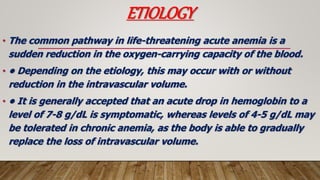 Acute hemolytic anemia | PPTX