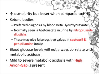 Acute hyperglycemic states (DKA, HHC) - Dr. Kasyapa | PPT