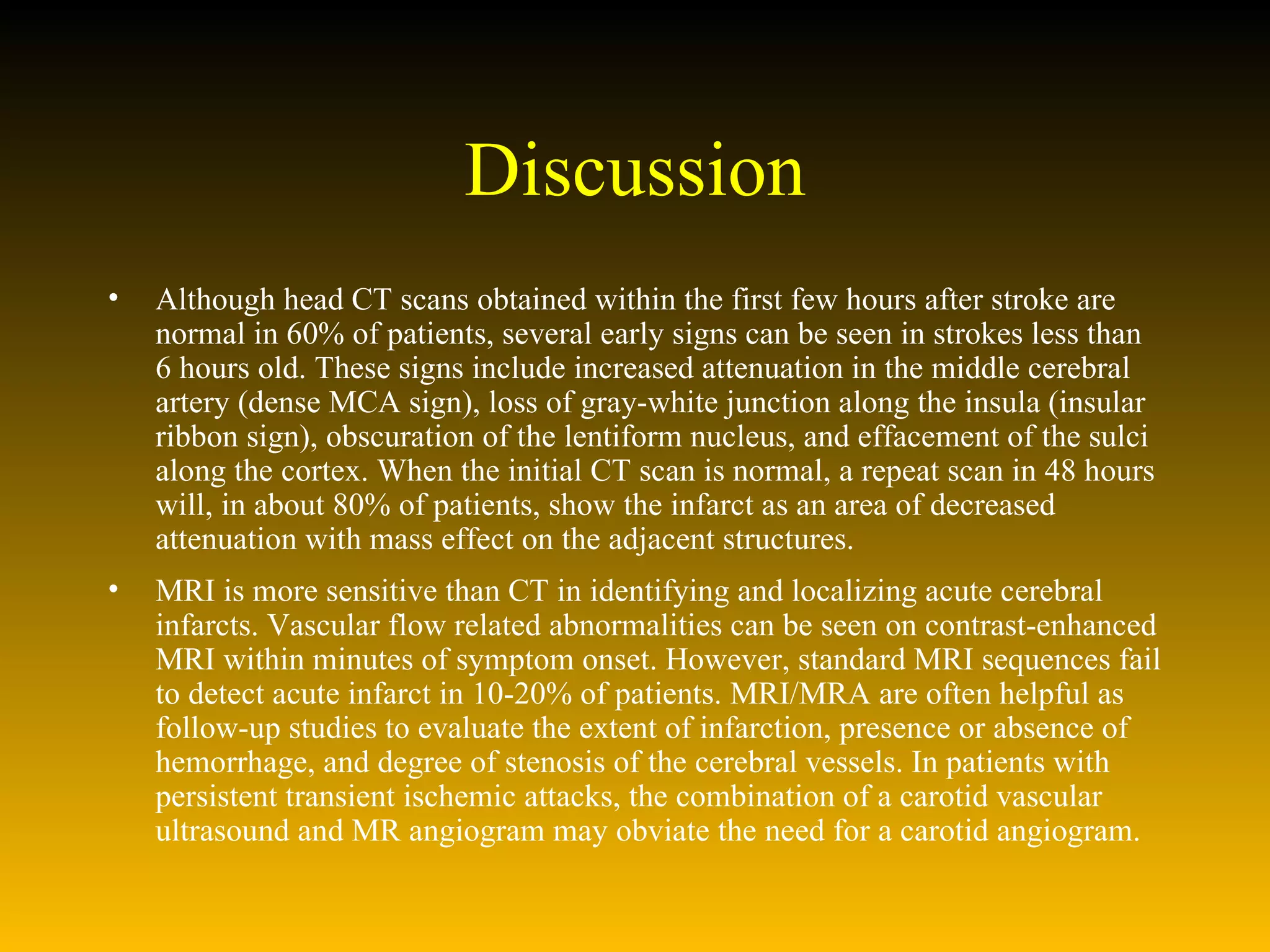 Acute infarction cerebral | PPT