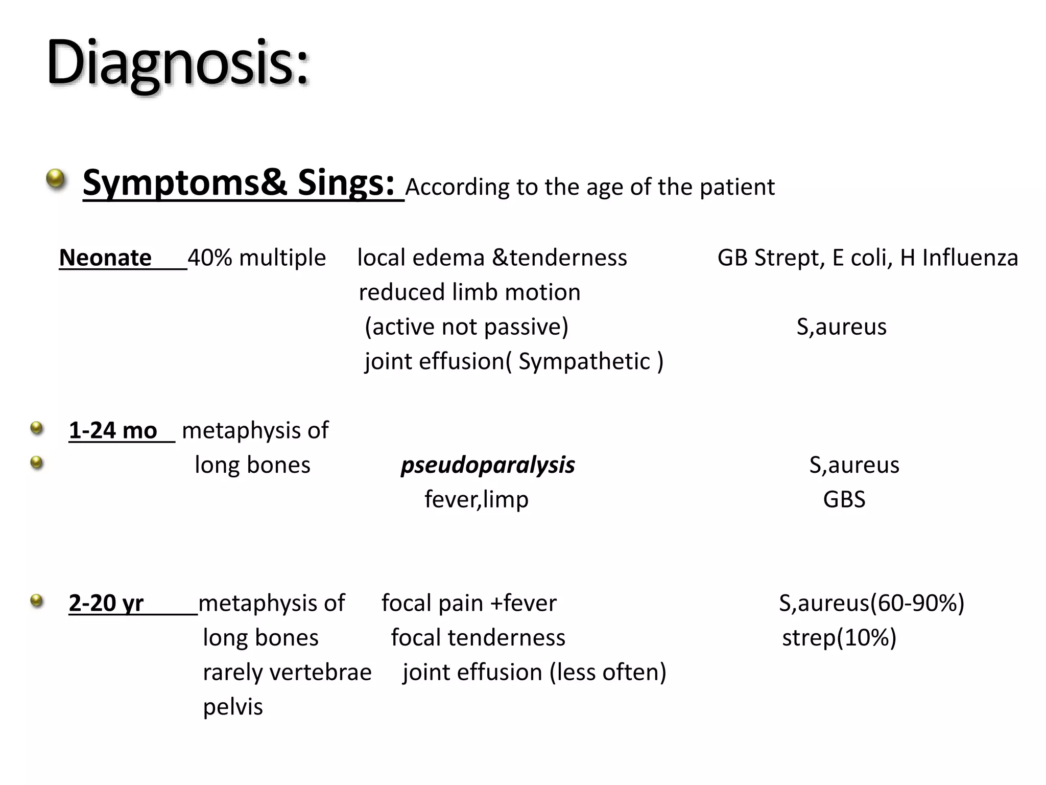 Acute infections of bones and joints | PPTX