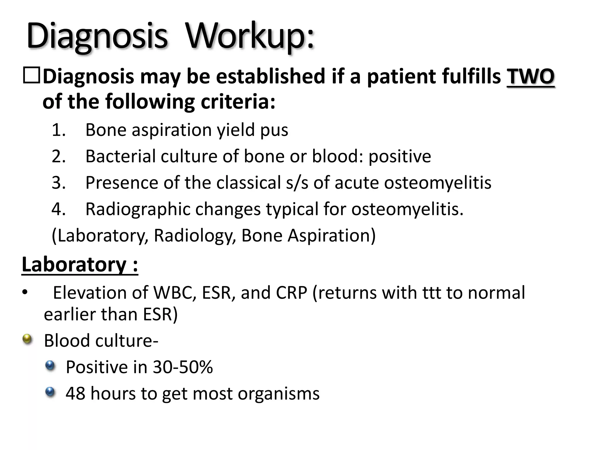 Acute infections of bones and joints | PPTX