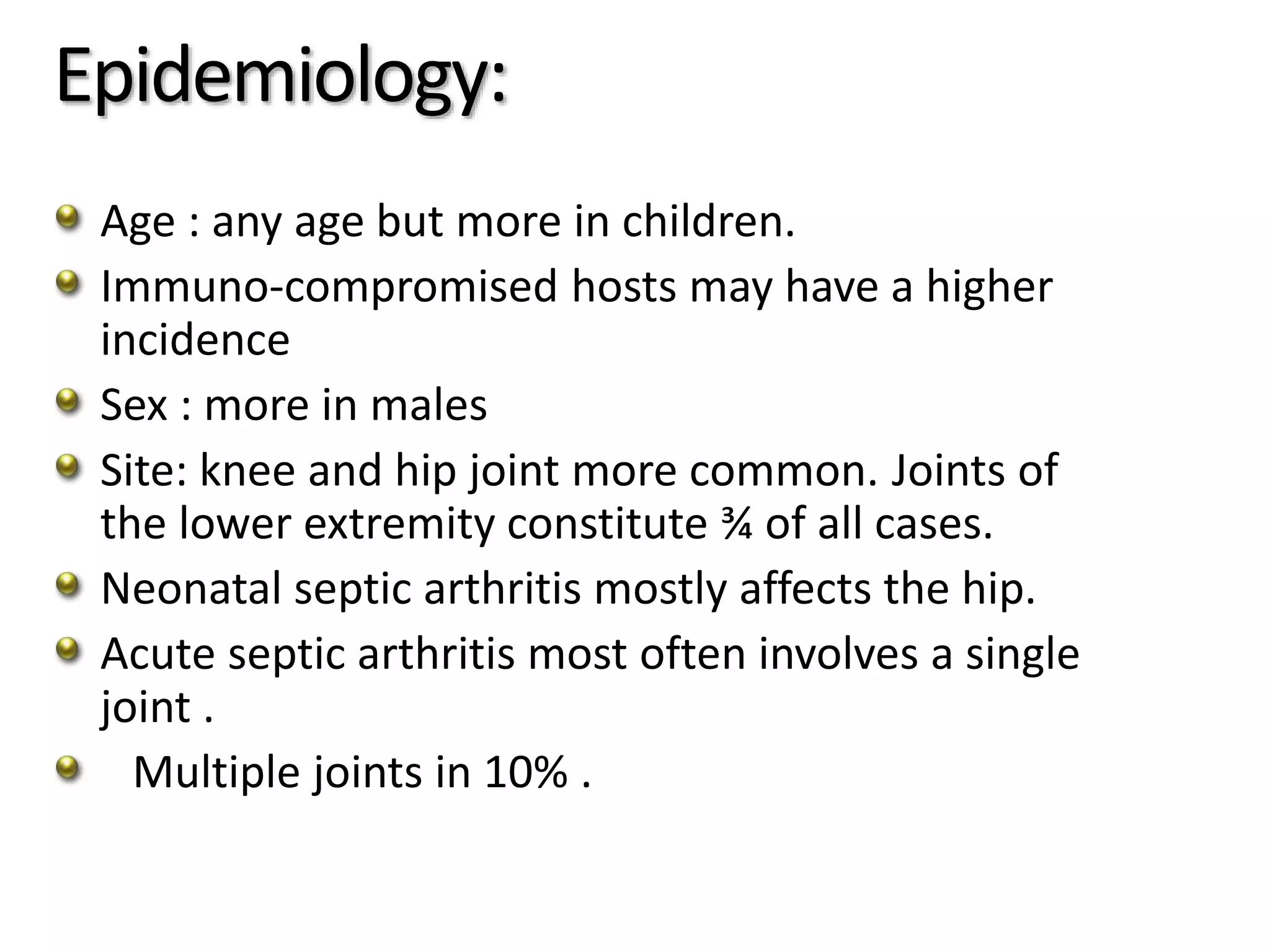 Acute infections of bones and joints | PPTX