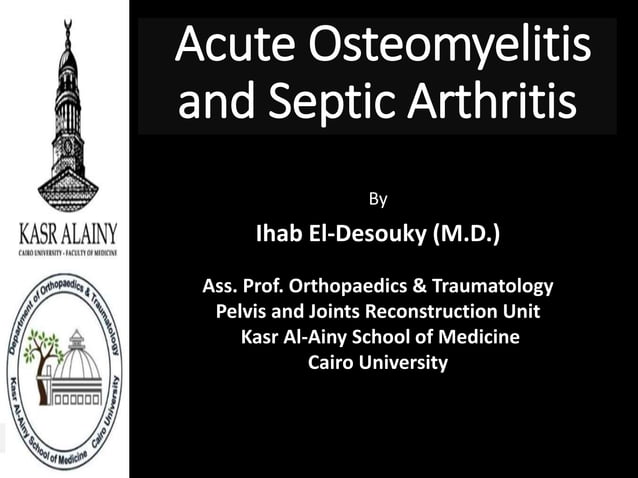 Acute infections of bones and joints | PPTX | Bone and Joint Conditions | Diseases and Conditions