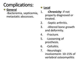 Acute infections of bones and joints | PPTX