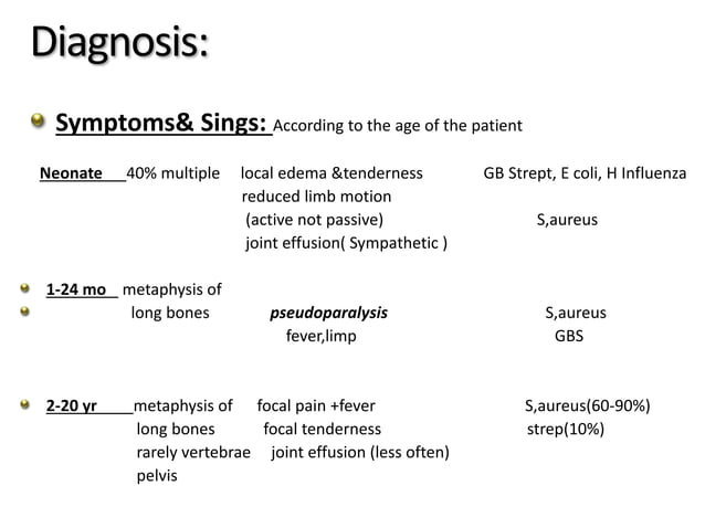 Acute infections of bones and joints | PPTX | Bone and Joint Conditions ...