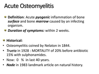 Acute infections of bones and joints | PPTX