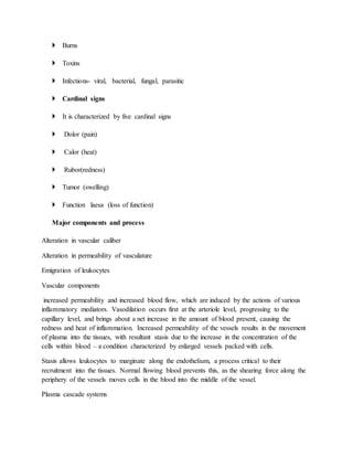Acute inflammation | DOCX | Blood Disorders | Diseases and Conditions