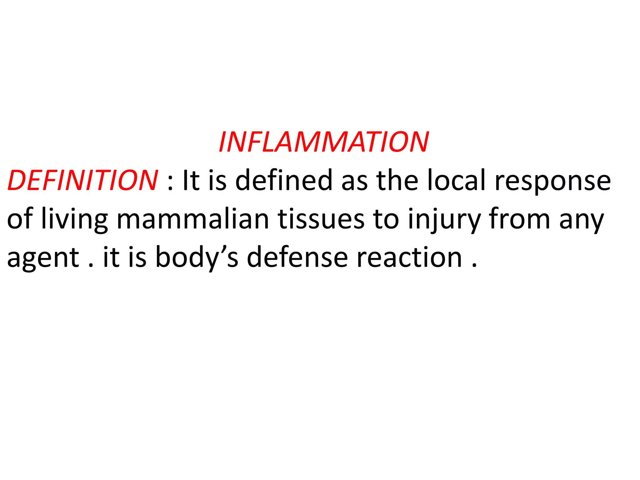 Acute inflammation | PPTX | Blood Disorders | Diseases and Conditions