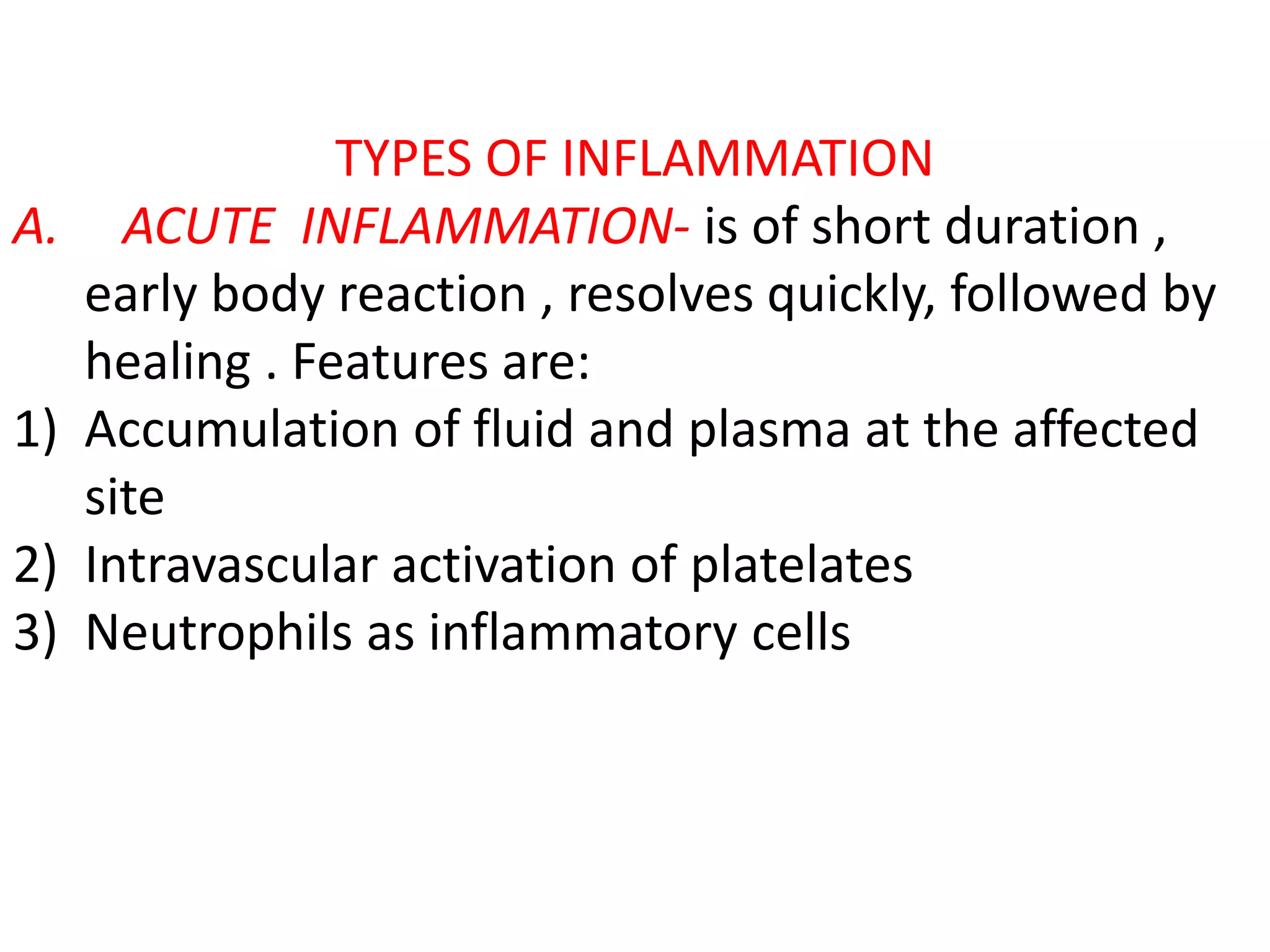 Acute inflammation | PPTX | Blood Disorders | Diseases and Conditions