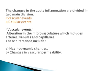 ACUTE INFLAMMATIOn PAthology ppt free download | PPT