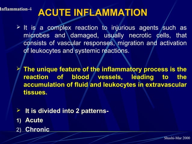 Pathology of Acute Inflammation
