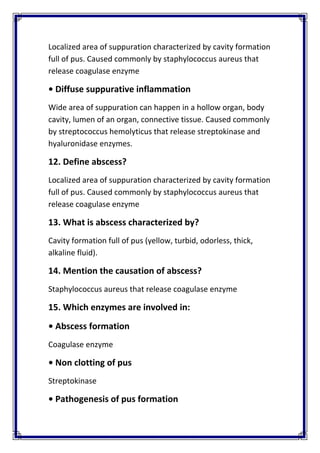 Acute inflammation answers+(2) | PDF