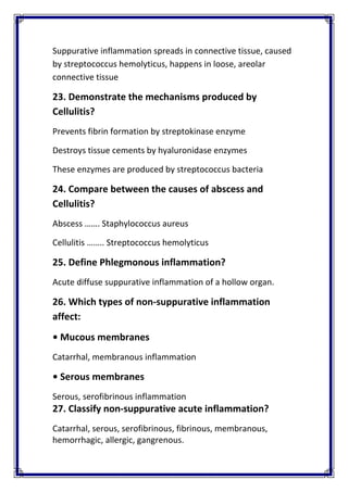 Acute inflammation answers+(2) | PDF