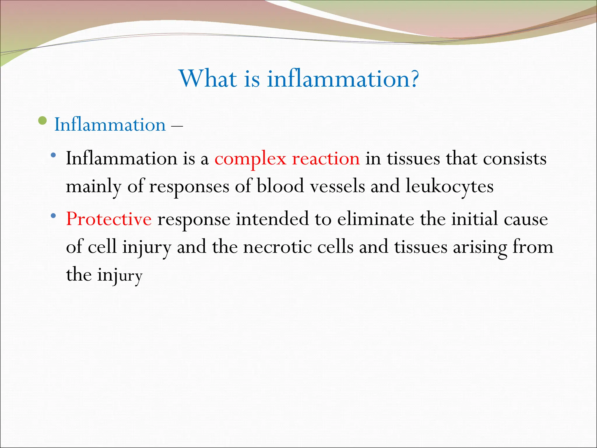 acute inflammation,cell derived and plasma protein derived mediators ...