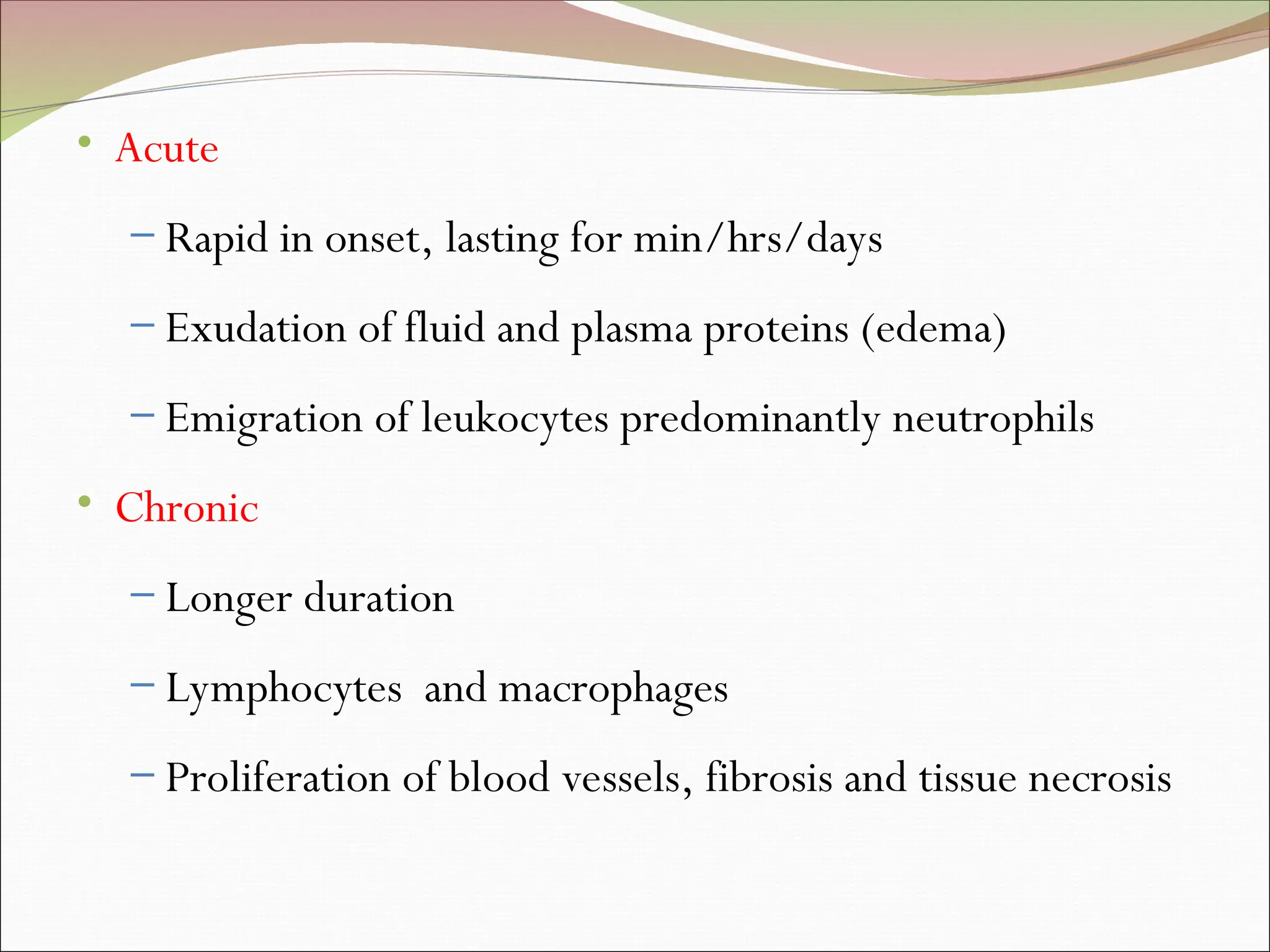 acute inflammation,cell derived and plasma protein derived mediators ...