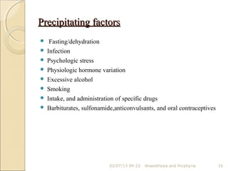 Acute intermittent porphyria case presentation | PPT