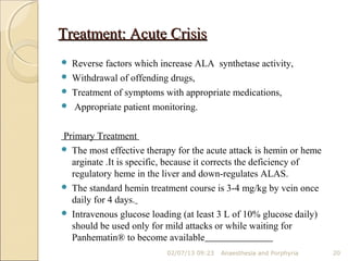 Acute intermittent porphyria case presentation | PPT