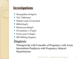Acute intermittent porphyria case presentation | PPT