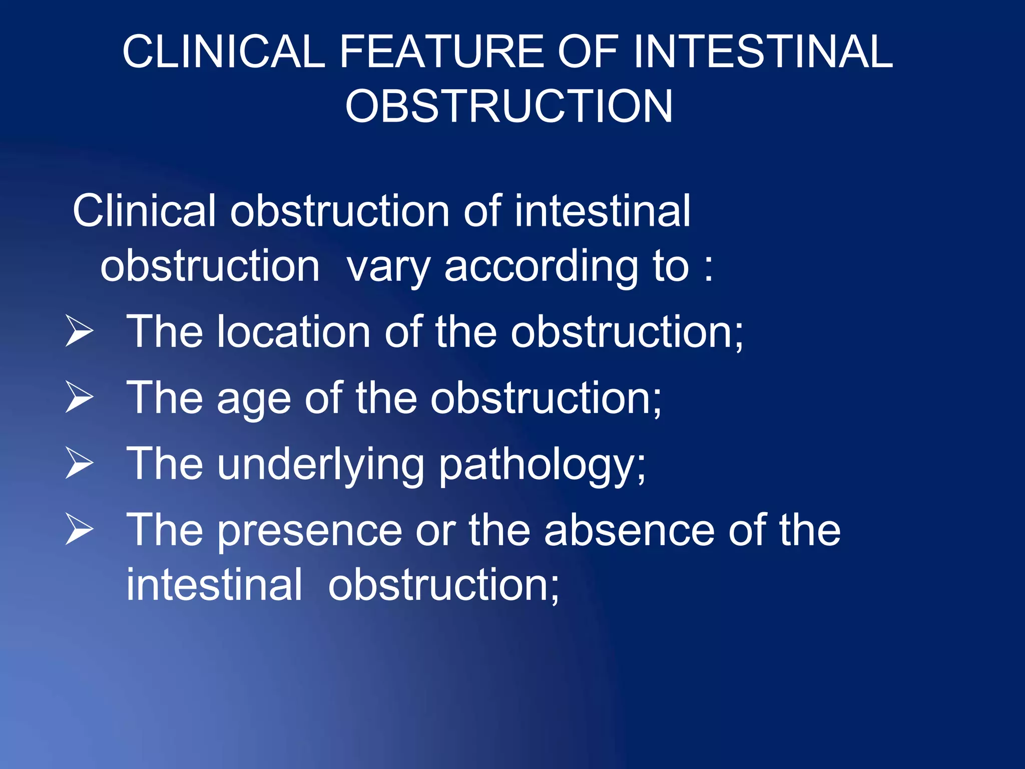 Acute intestinal obstruction | PPTX