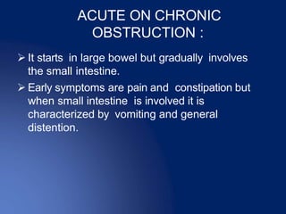 Acute intestinal obstruction | PPTX