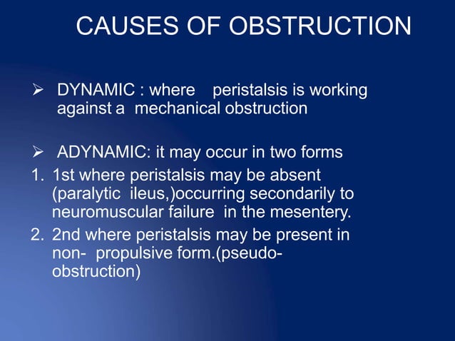 Acute intestinal obstruction | PPTX | Digestive Disorders | Diseases ...