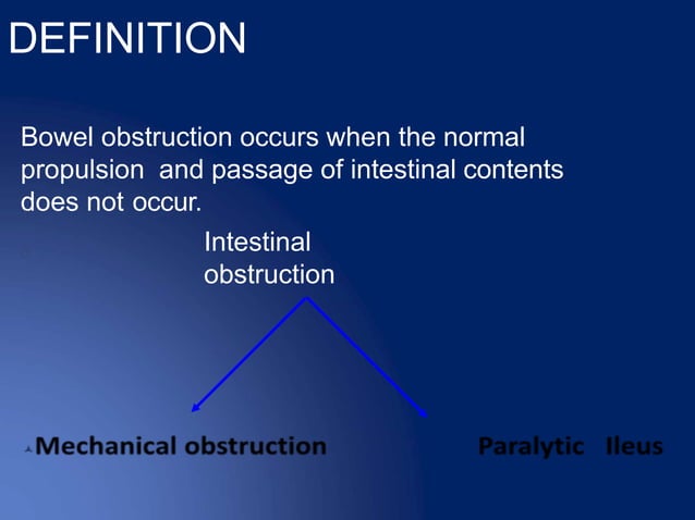Acute intestinal obstruction | PPTX | Digestive Disorders | Diseases ...