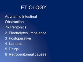 Acute intestinal obstruction | PPTX