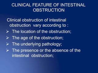 Acute intestinal obstruction | PPTX