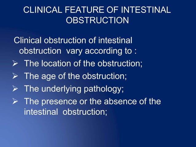 Acute intestinal obstruction | PPTX | Digestive Disorders | Diseases ...