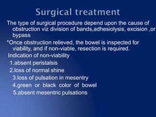 Acute intestinal obstruction | PPTX