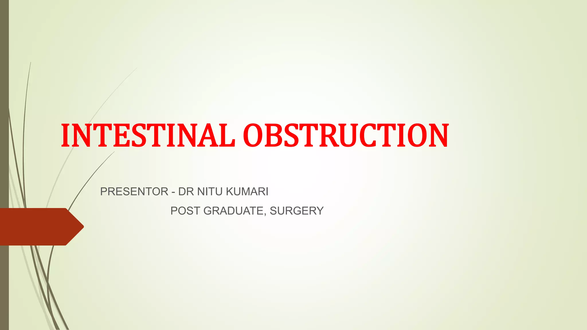 Intestinal Obstruction.pptx | Digestive Disorders | Diseases and Conditions
