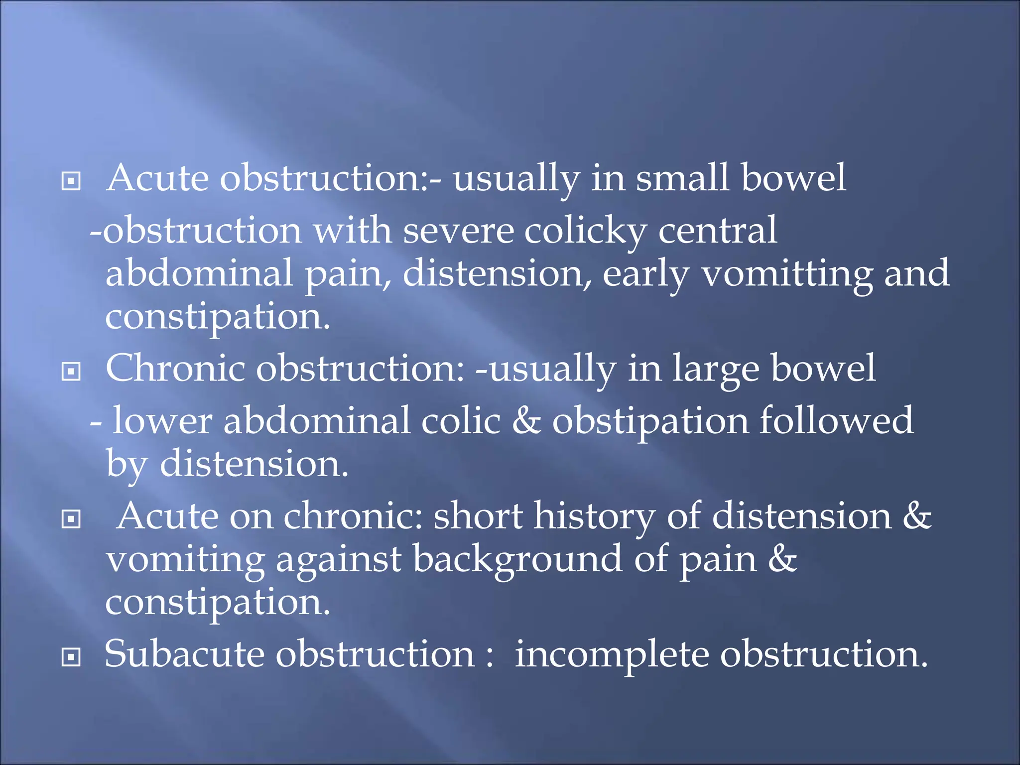 acute intestinal obstruction. .pptx