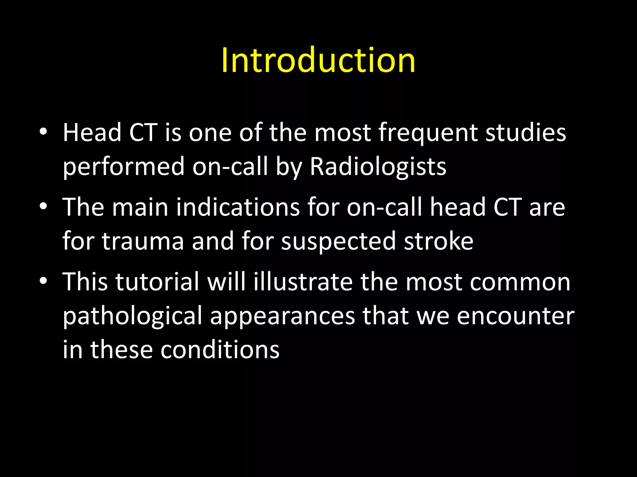 CT of acute intracranial pathology | PPTX