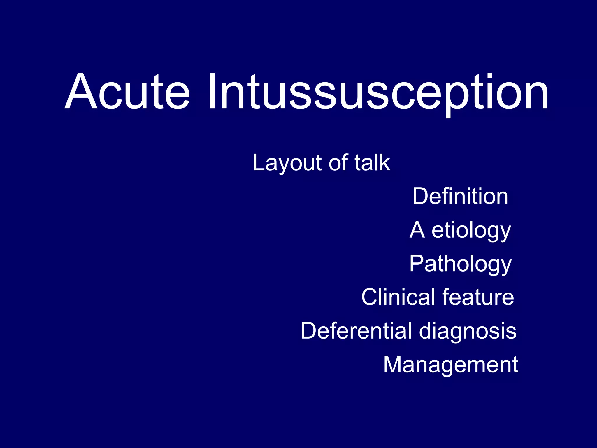 Acute intussusception | PPT
