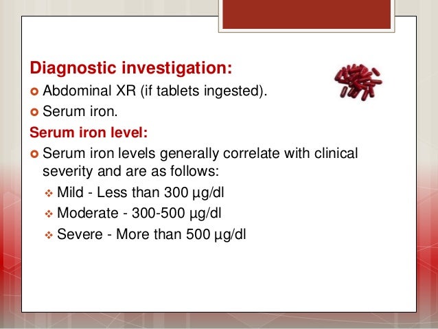 Acute iron toxicity