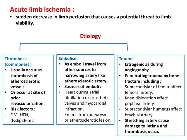 Acute ischemic limb