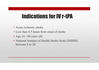 Acute ischemic stroke on alteplase therapy (thrombolysis) nursing ...