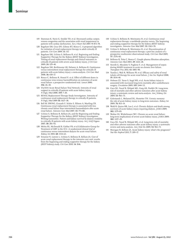 Acute Kidney Injury Lancet seminar | PDF