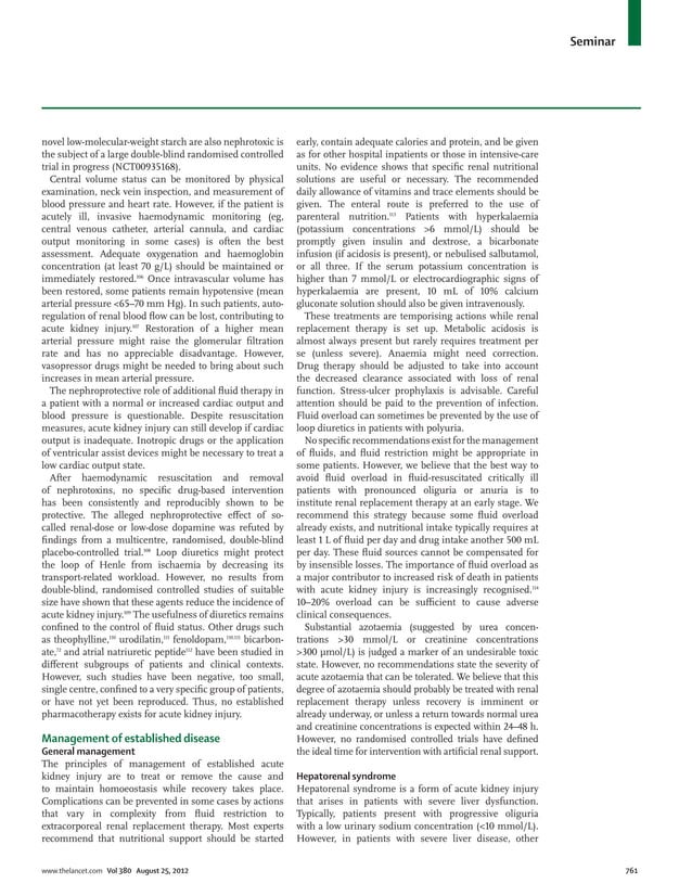 Acute Kidney Injury Lancet seminar | PDF
