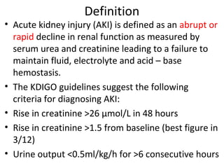 Acute kidney injury | PPT