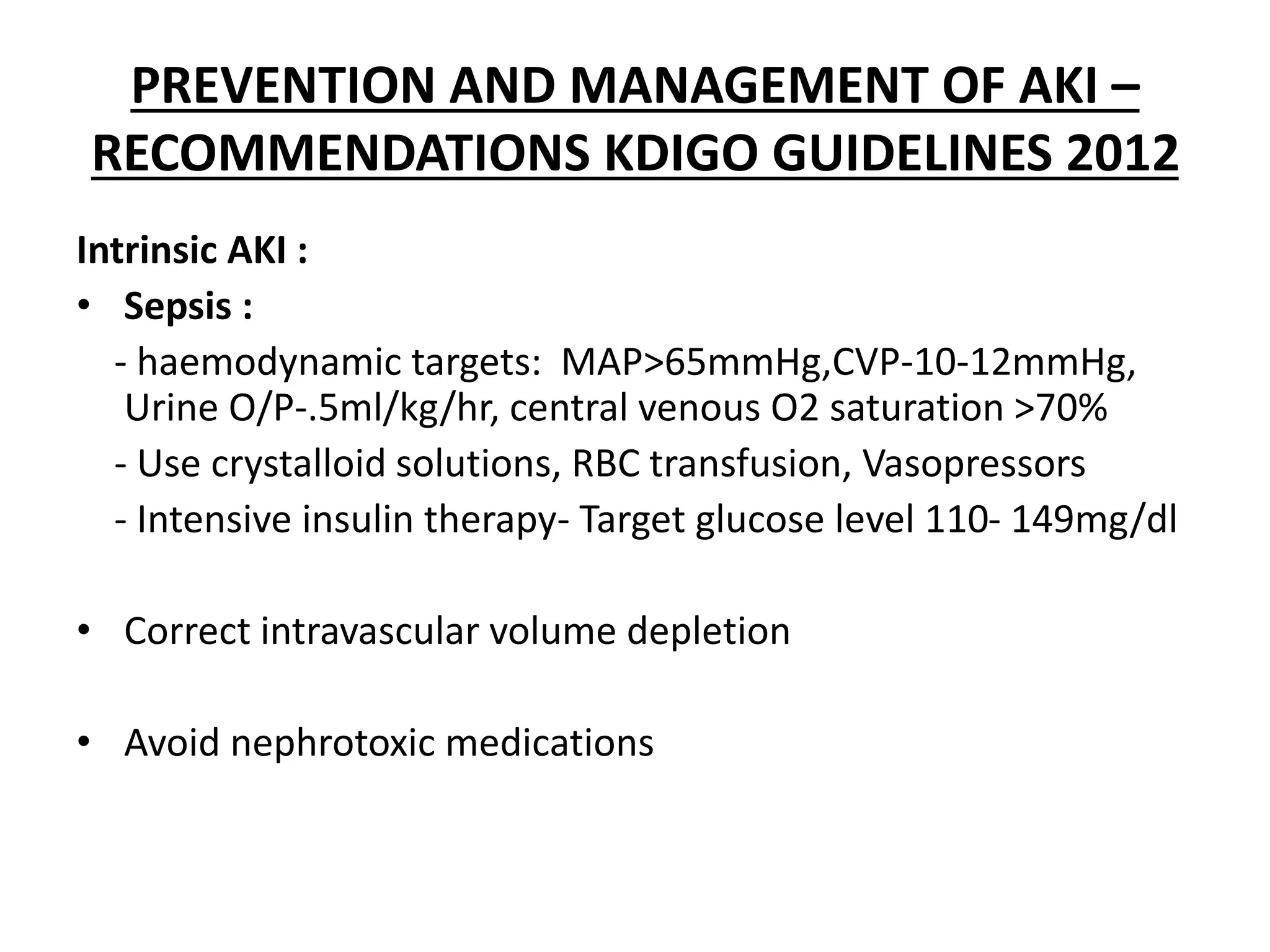 Acute kidney injury | PPTX