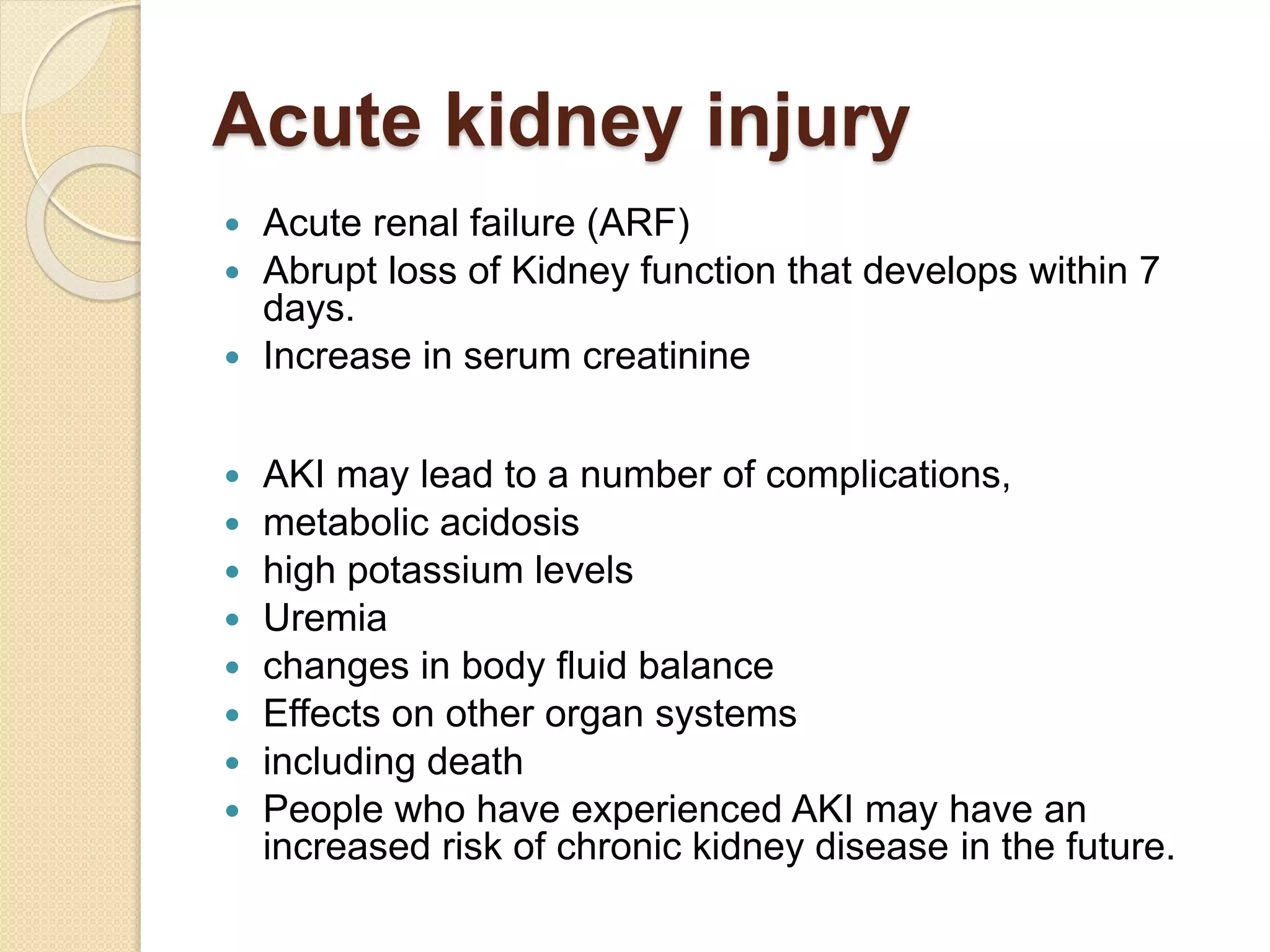 Acute kidney injury | PPTX