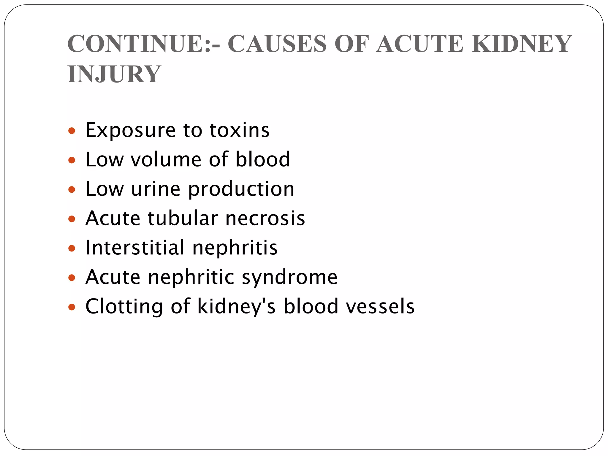 Acute kidney injury | PPTX
