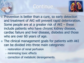 Acute kidney injury | PPTX