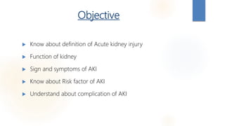 Acute kidney injury | PPTX