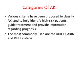 Acute kidney injury (AKI) | PPT