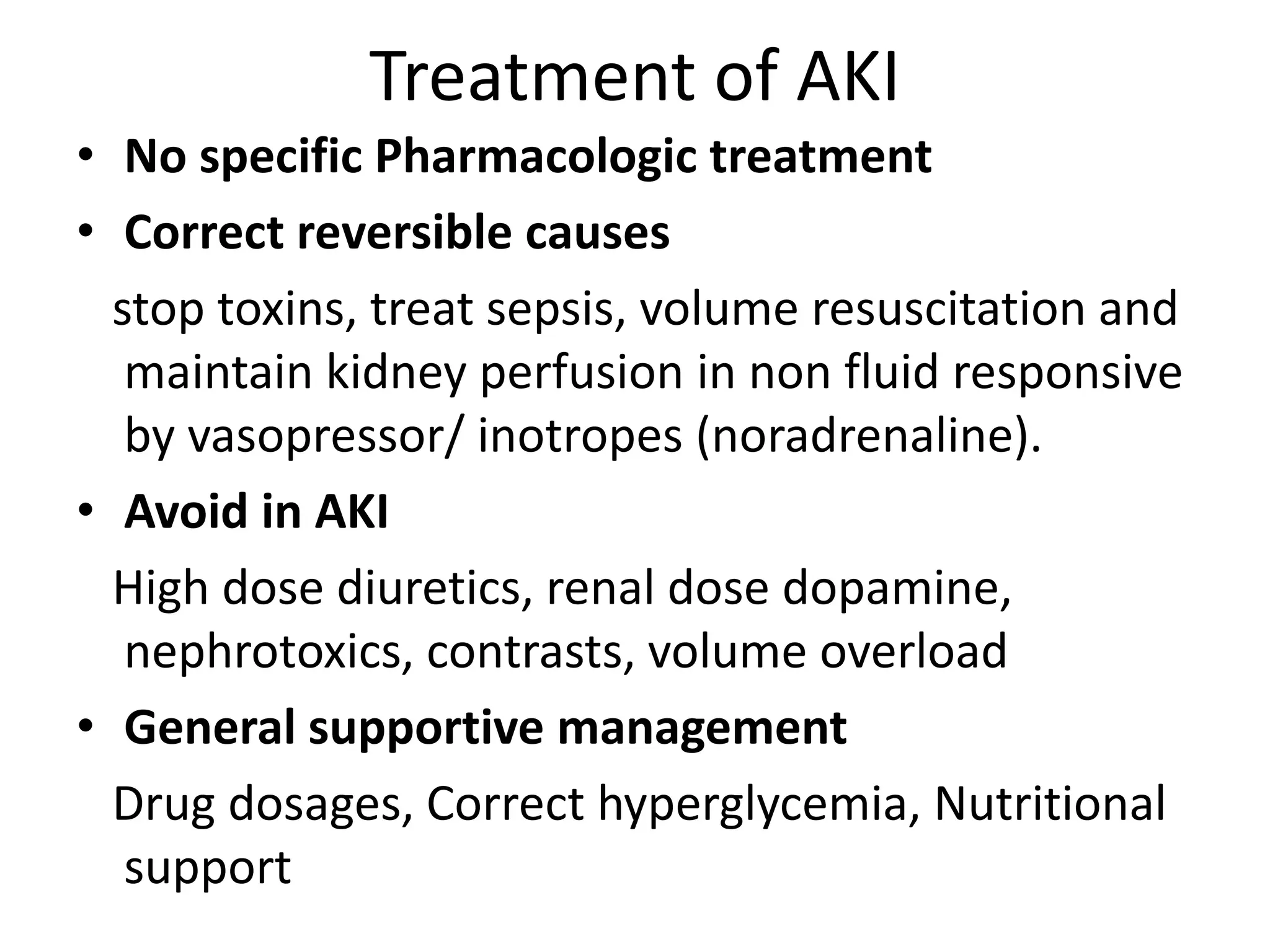 aki acute kidney injury causes pathogenesis clinical features and ...